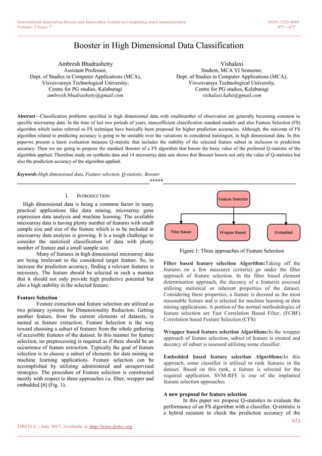 Booster in High Dimensional Data Classification | PDF