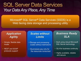 Introducing SQL Server Data Services | PPTX