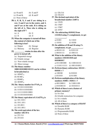 NIMCET 2023 : Questions | PDF
