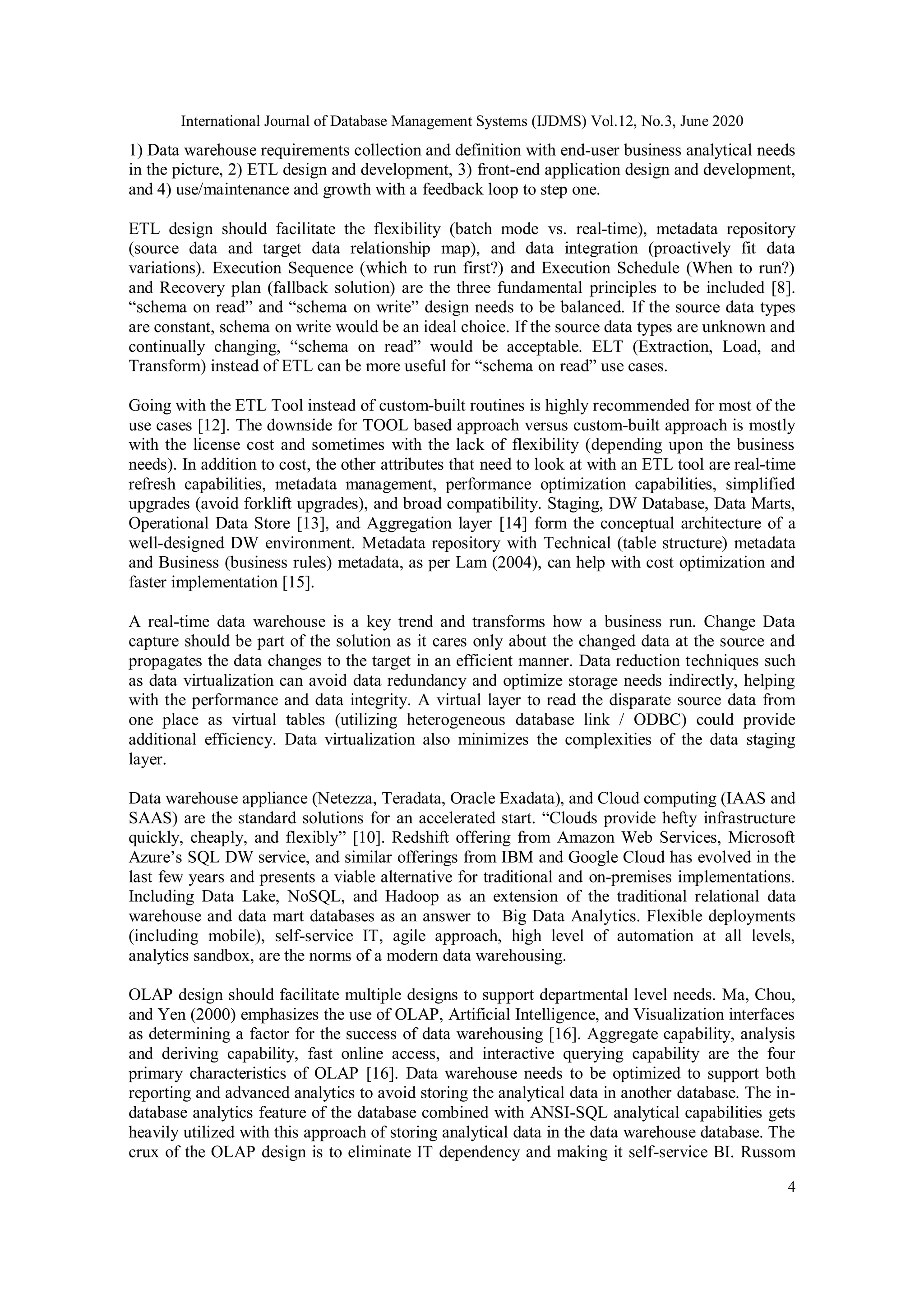 Design Implementation And Assessment Of Innovative Data Warehousing Extract Transformation