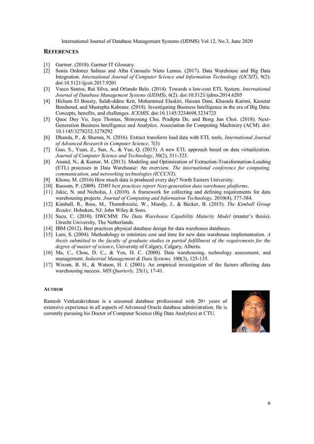 Design Implementation And Assessment Of Innovative Data Warehousing Extract Transformation