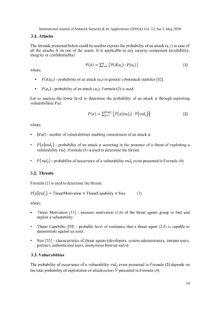 ONTOLOGY-BASED MODEL FOR SECURITY ASSESSMENT: PREDICTING CYBERATTACKS THROUGH THREAT ACTIVITY ...