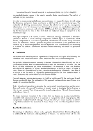 ONTOLOGY-BASED MODEL FOR SECURITY ASSESSMENT: PREDICTING CYBERATTACKS THROUGH THREAT ACTIVITY ...