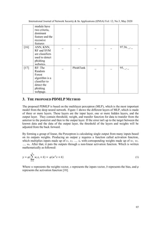 PDMLP: PHISHING DETECTION USING MULTILAYER PERCEPTRON | PDF