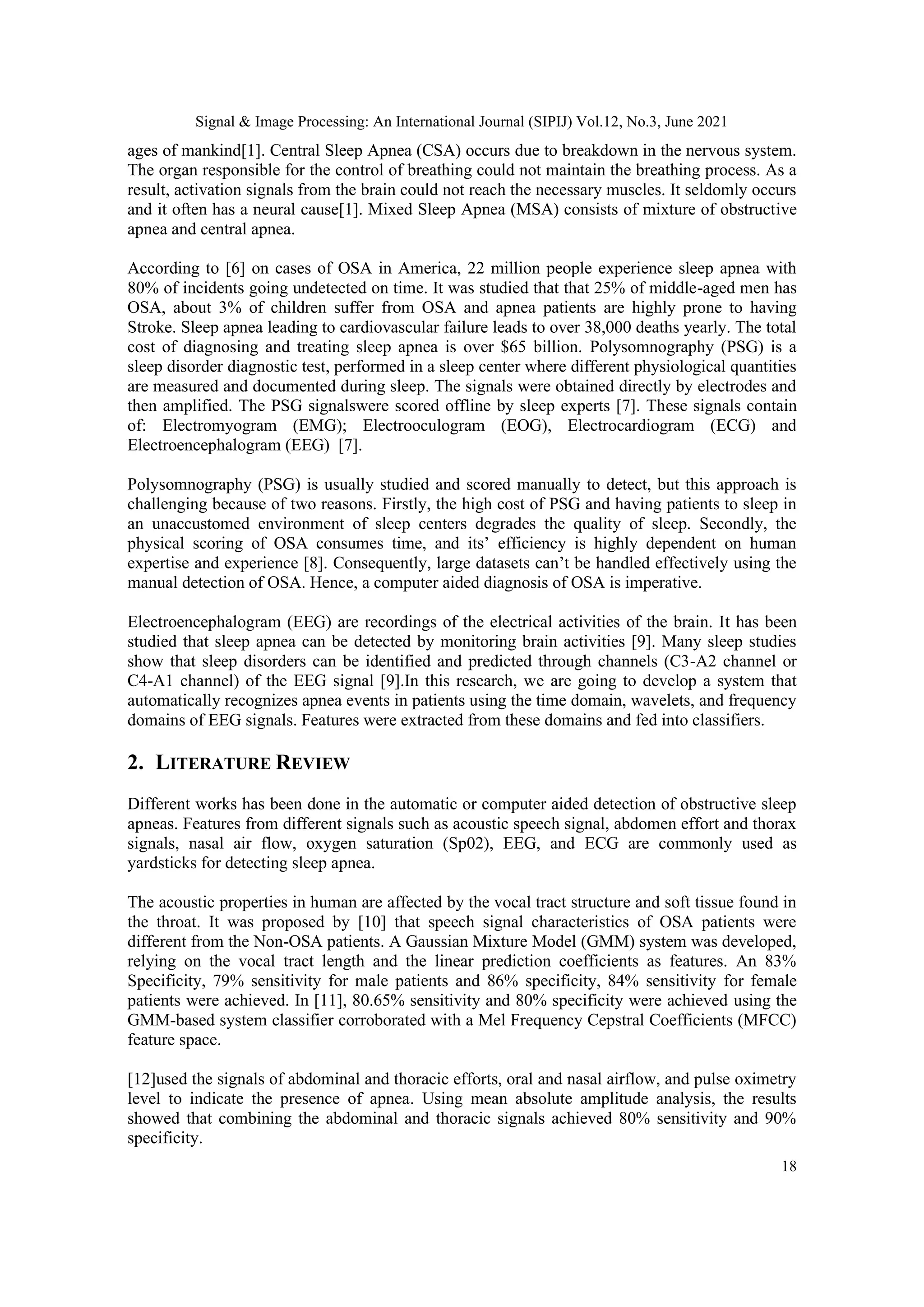 Computer Aided Detection Of Obstructive Sleep Apnea From Eeg Signals Pdf