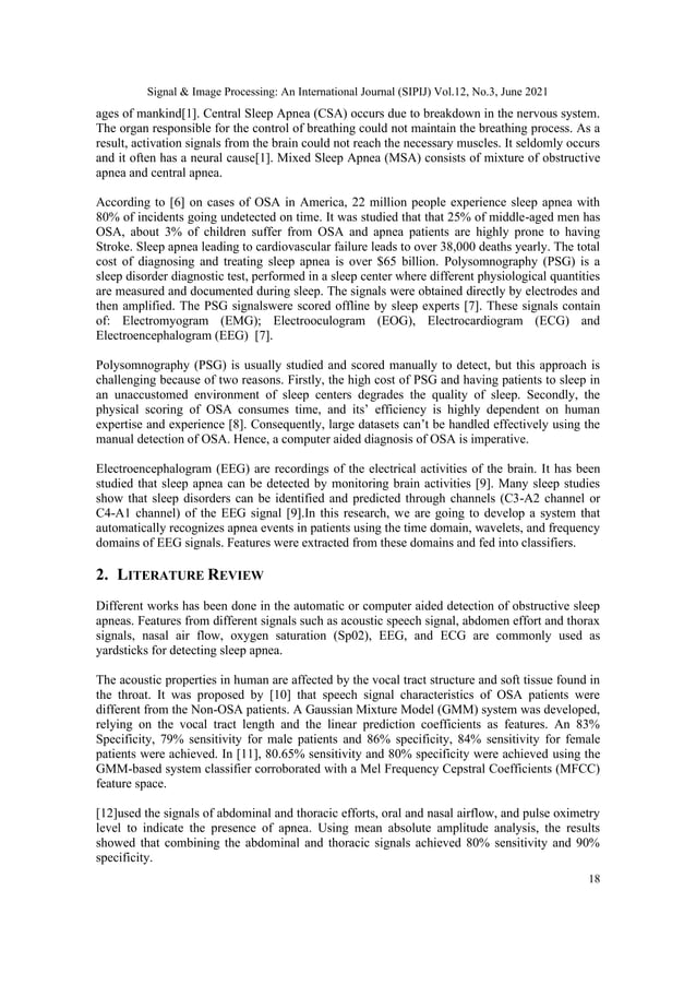Computer Aided Detection of Obstructive Sleep Apnea from EEG Signals | PDF