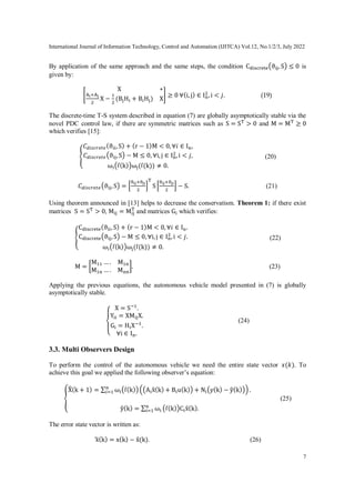 IMPROVED CONTROL DESIGN FOR AUTONOMOUS VEHICLES | PDF