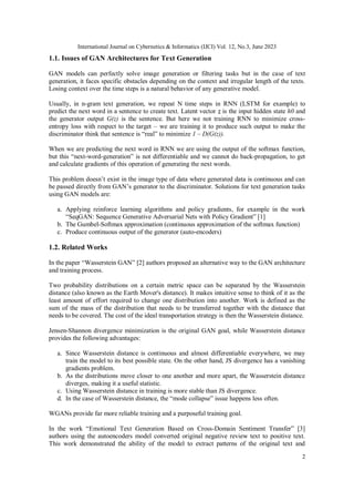 TEXT GENERATION WITH GAN NETWORKS USING FEEDBACK SCORE | PDF