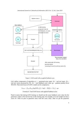 TEXT GENERATION WITH GAN NETWORKS USING FEEDBACK SCORE | PDF