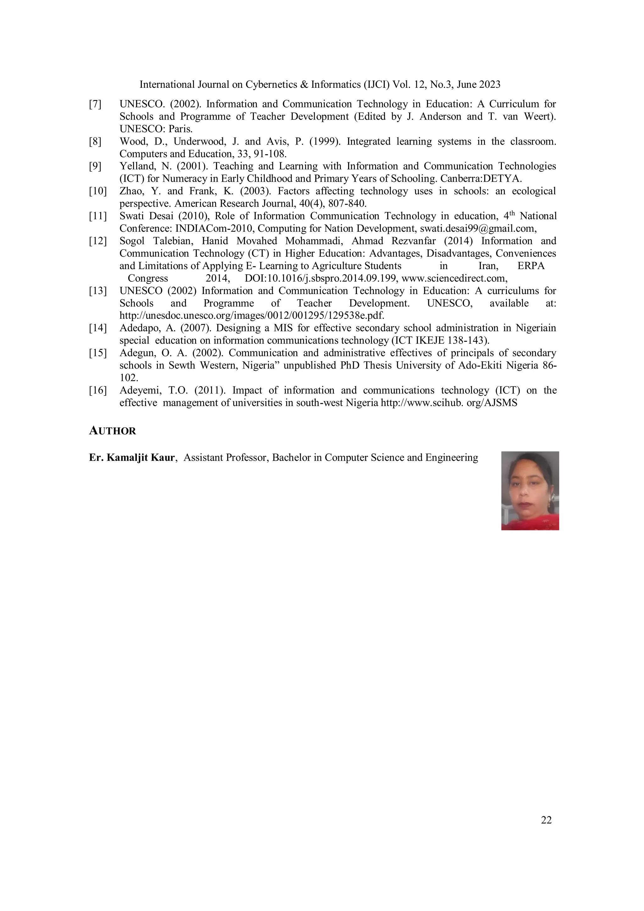 TEACHING AND LEARNING WITH ICT TOOLS: ISSUES AND CHALLENGES | PDF