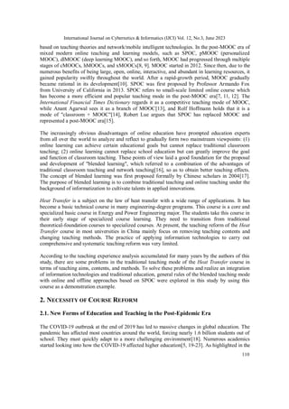 RESEARCH AND PRACTICE OF A BLENDED TEACHING MODE BASED ON SMALL PRIVATE ONLINE COURSES UNDER AN ...