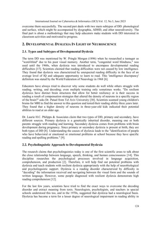 SUBTYPES OF DEVELOPMENTAL DYSLEXIA | PDF