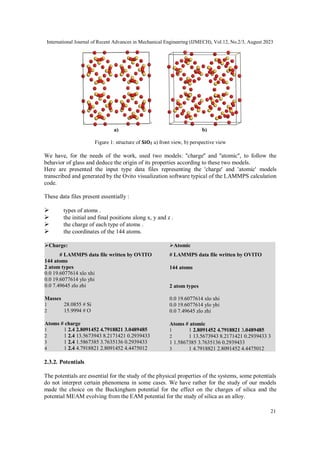 Molecular Dynamics Study of the Structural and Thermodynamic Properties of Sio2 Silica During ...