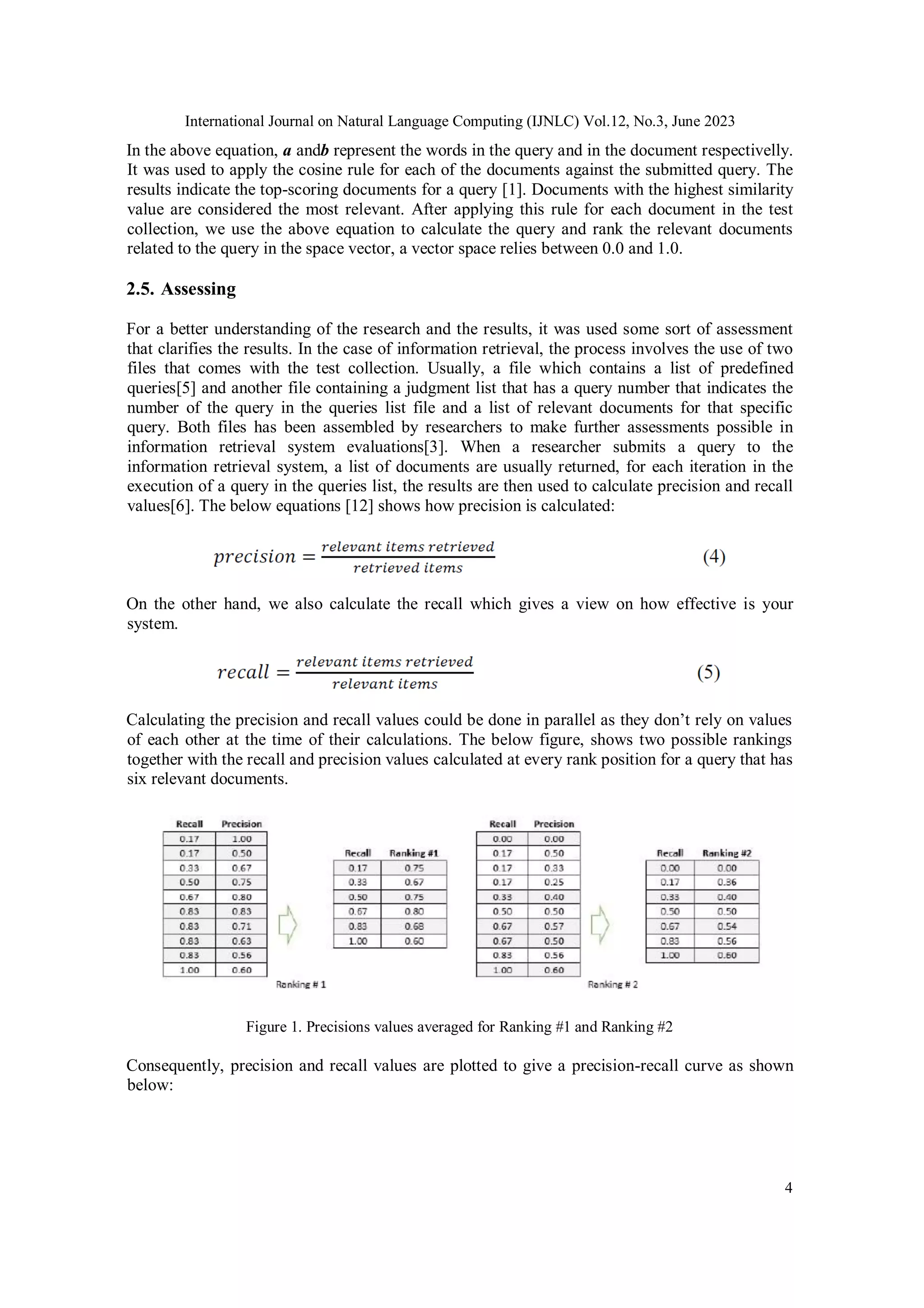 Testing Different Log Bases For Vector Model Weighting Technique Pdf