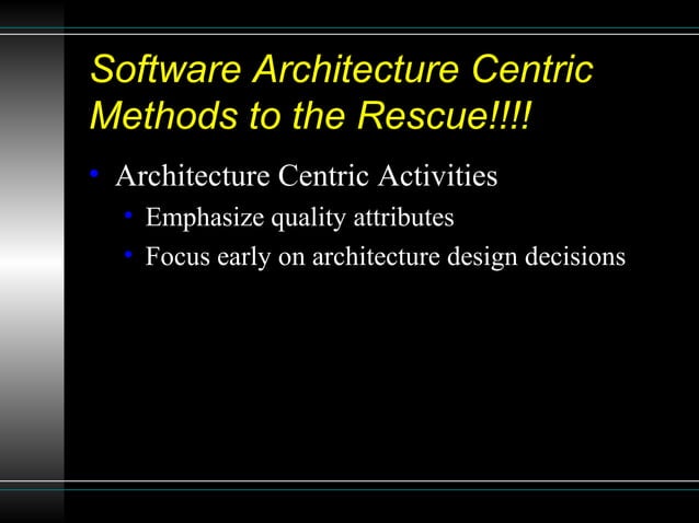 Software Architecture – Centric Methods and Agile Development | PPT