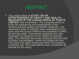 Safety and Health Measures in Industrial Estabilishments | PPT ...