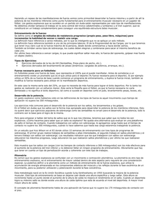 Futbol Tipos de fuerza | PDF