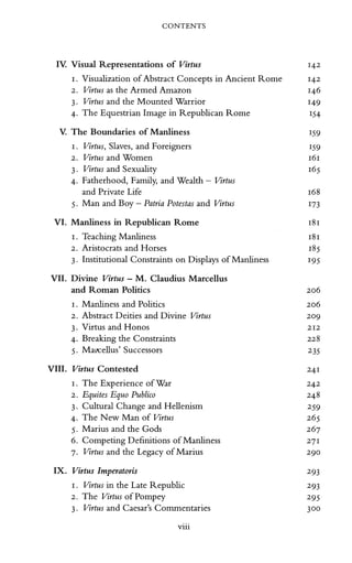 Roman Manliness Virtus And The Roman Republic Myles Anthony Mcdonnell | PDF