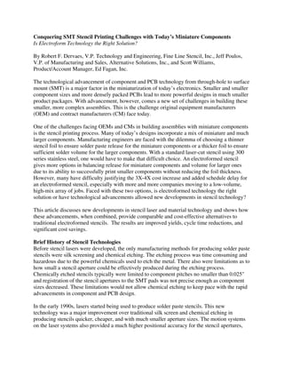 SMT Printing Challenges | PDF
