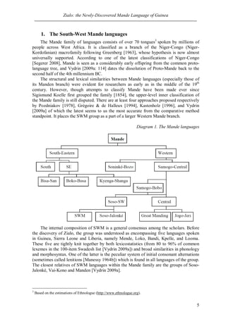 Zialo The Newlydiscovered Mande Language Of Guinea Kirill Babaev | PDF