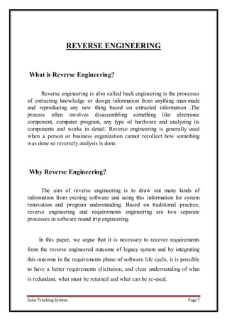REPORT ON SOLAR TRACKING SYSTEM | DOCX
