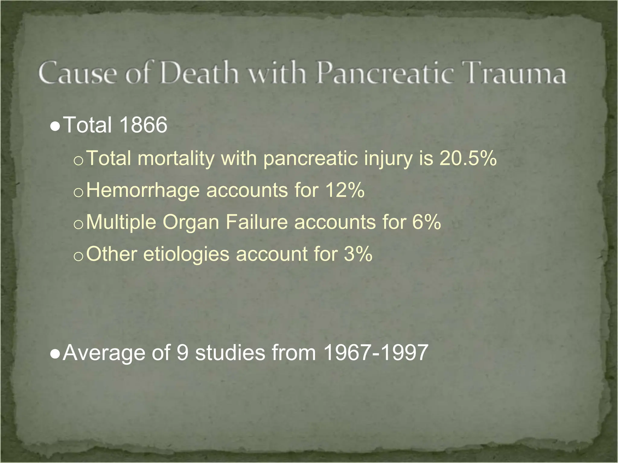 Pancreatic trauma , causes and treatment | PDF