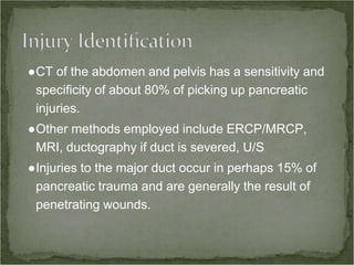 Pancreatic trauma , causes and treatment | PDF