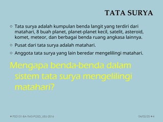 presentasi tata surya dan karakteristiknya | PPT