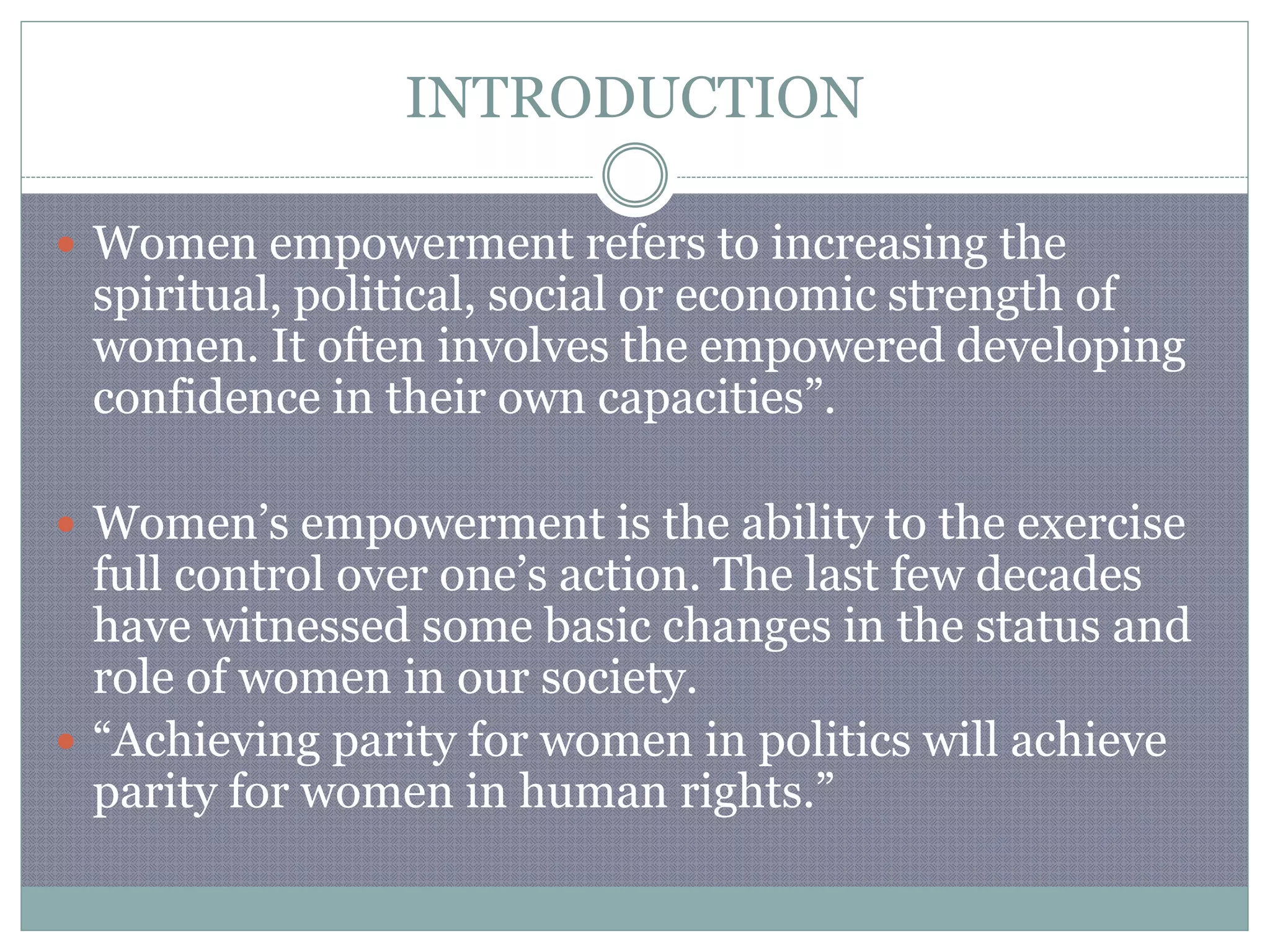 WOMEN IN POLITICS | PPTX