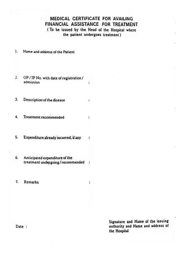 Template Medical Certificate