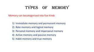 MEMORY | PDF