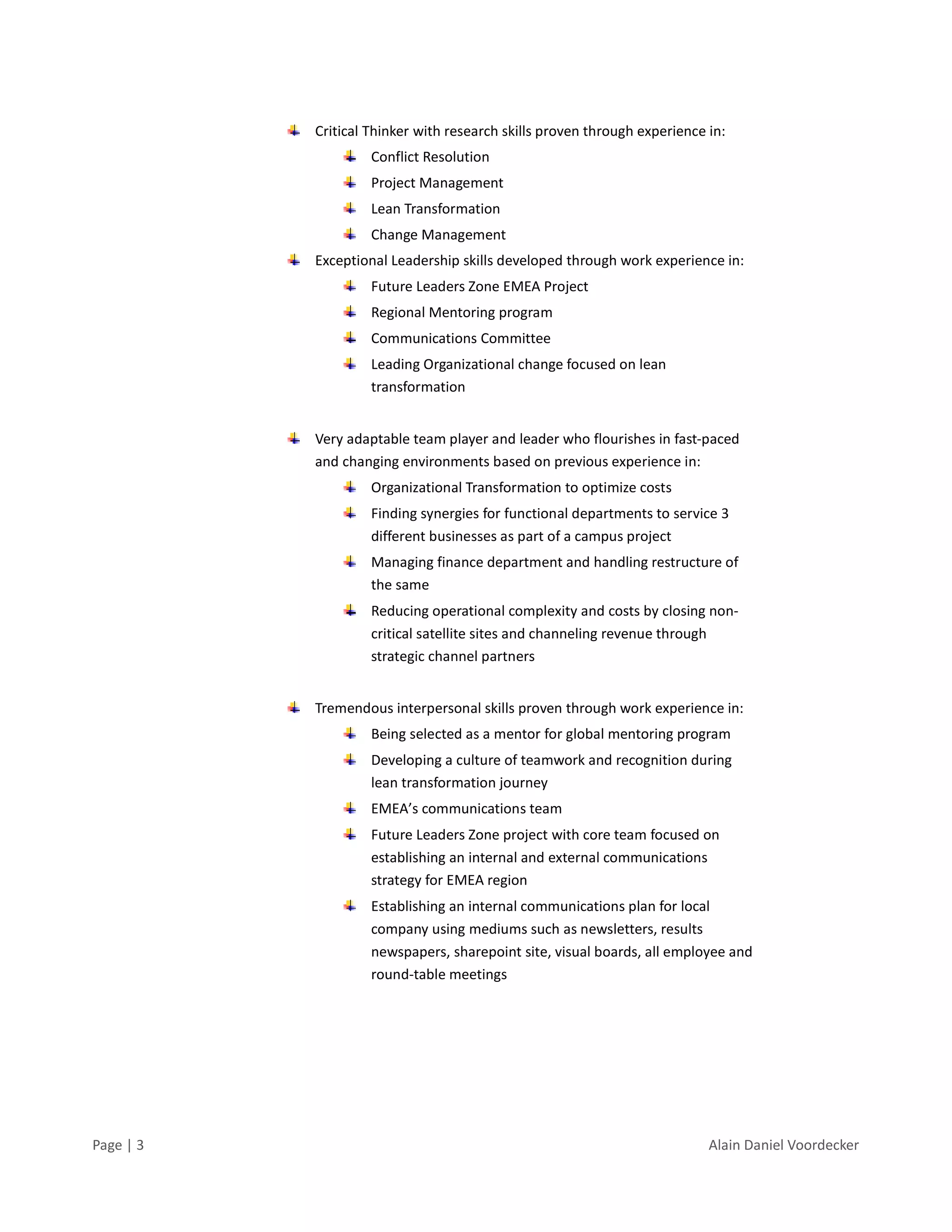 Alain CV 2016 | PDF