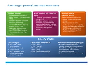 Обзор решений Cisco Prime для управления сетью оператора связи. | PDF