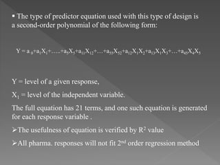 OPTIMIZATION TECHNIQUES IN PHARMACEUTICAL FORMULATION AND PROCESSING | PPTX