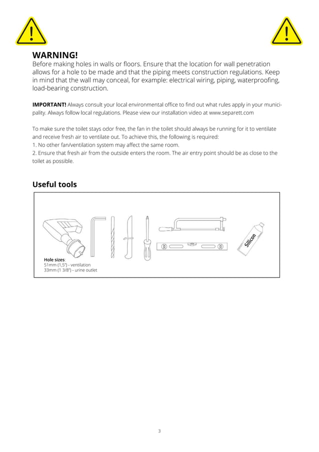 12356 01 installation manual tiny with urine tube all languages web (1) | PDF
