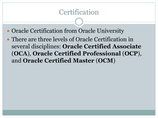 12363 database certification | PPTX