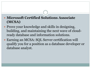 12363 database certification | PPT