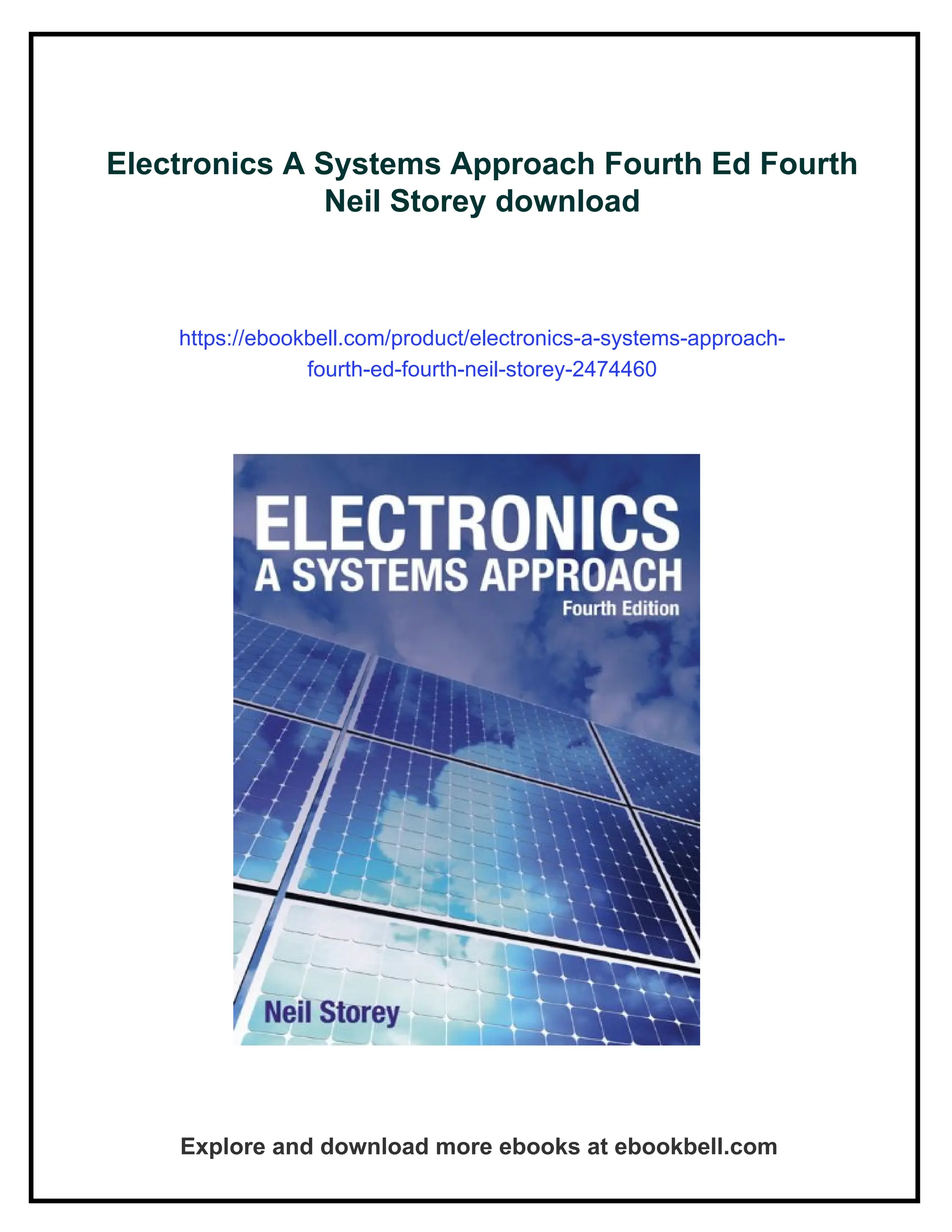 Electronics A Systems Approach Fourth Ed Fourth Neil Storey | PDF