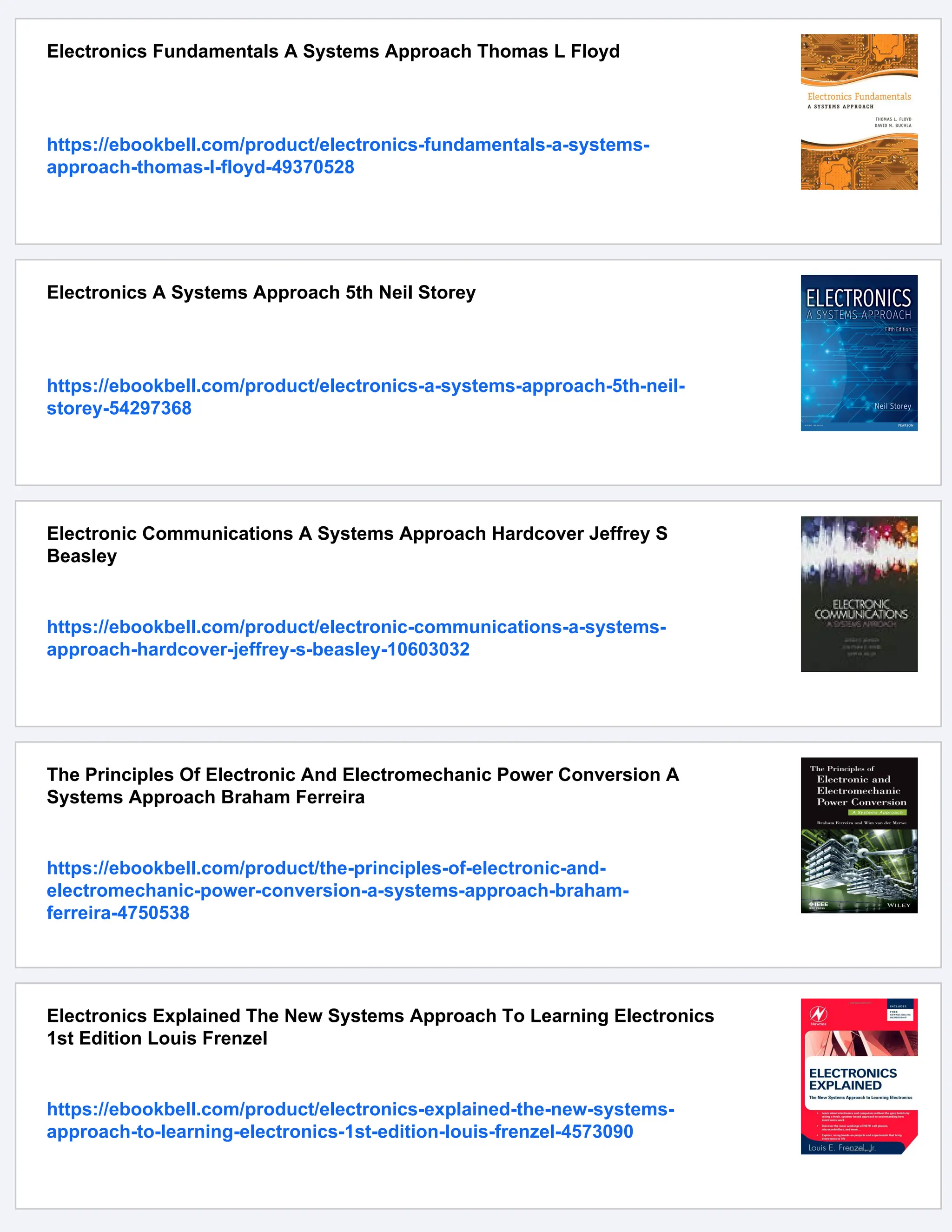 Electronics A Systems Approach Fourth Ed Fourth Neil Storey | PDF