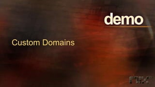 Creating a Domain Communication Experience on Windows Live | PPT