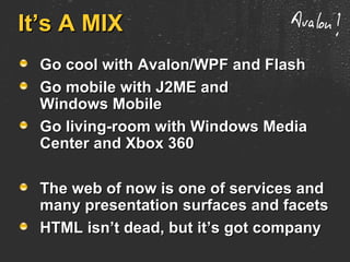 From HTML to Services: Building a Site for REST, POX, AJAX, RSS, SOAP, and WS-* | PPT