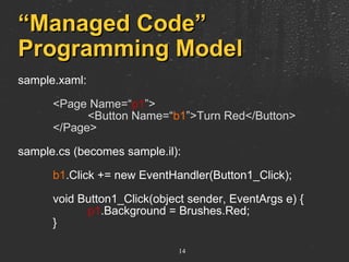 A First Look at Windows Presentation Foundation Everywhere (WPF/E): a Cross … | PPT