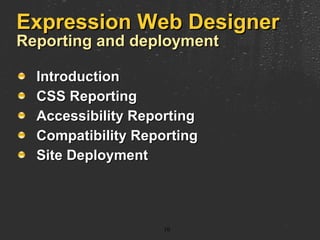 Expression Web Designer Overview | PPT