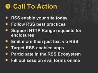 Using the RSS Platform on Windows: Syndication Goes Mainstream | PPT