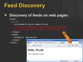 Using the RSS Platform on Windows: Syndication Goes Mainstream | PPT