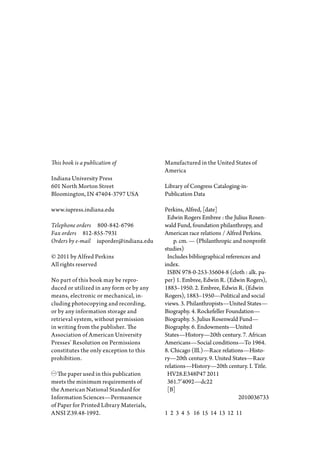 Edwin Rogers Embree The Julius Rosenwald Fund Foundation Philanthropy ...