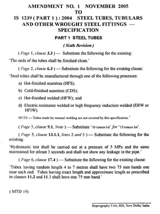 1239_1.pdf IS CODE FOR GI PIPE FOR PROCUREMENT | PDF