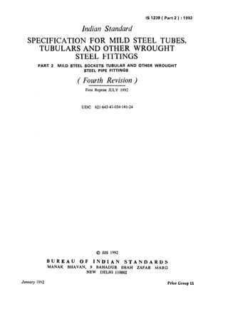 1239_2.pdf IS CODE FOR GI PIPE FOR PROCUREMENT | PDF