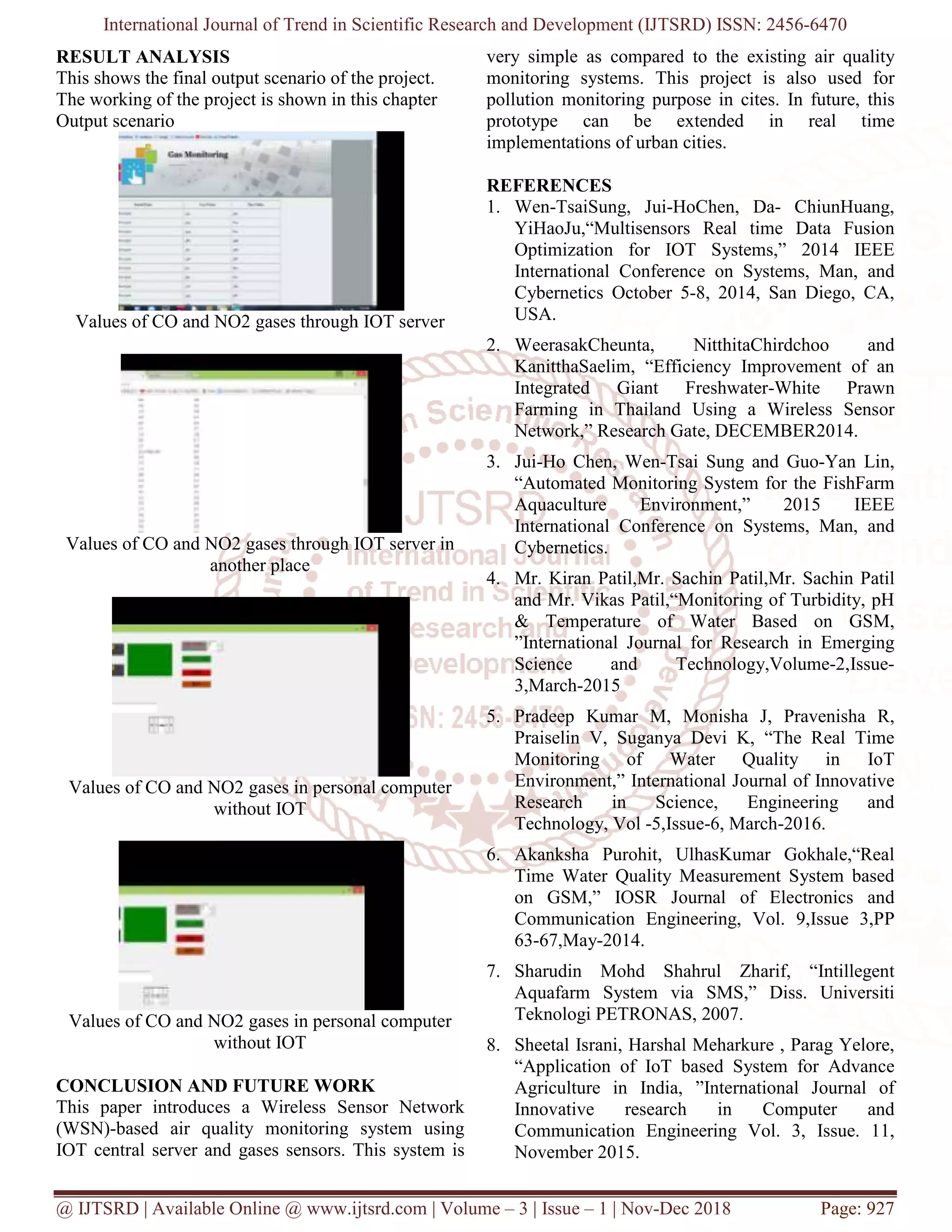 Air Quality Monitoring System Using Wireless Sensor Networks | PDF