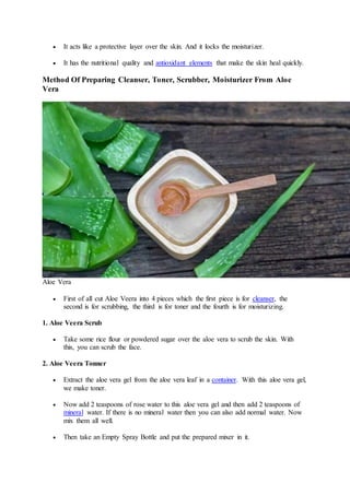 (123) aloe vera for face | DOCX